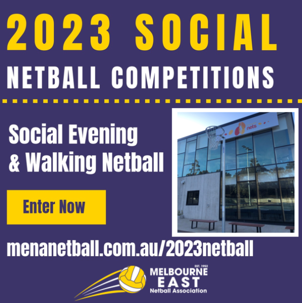 2023 Autumn Social team entries are open – Melbourne East Netball ...